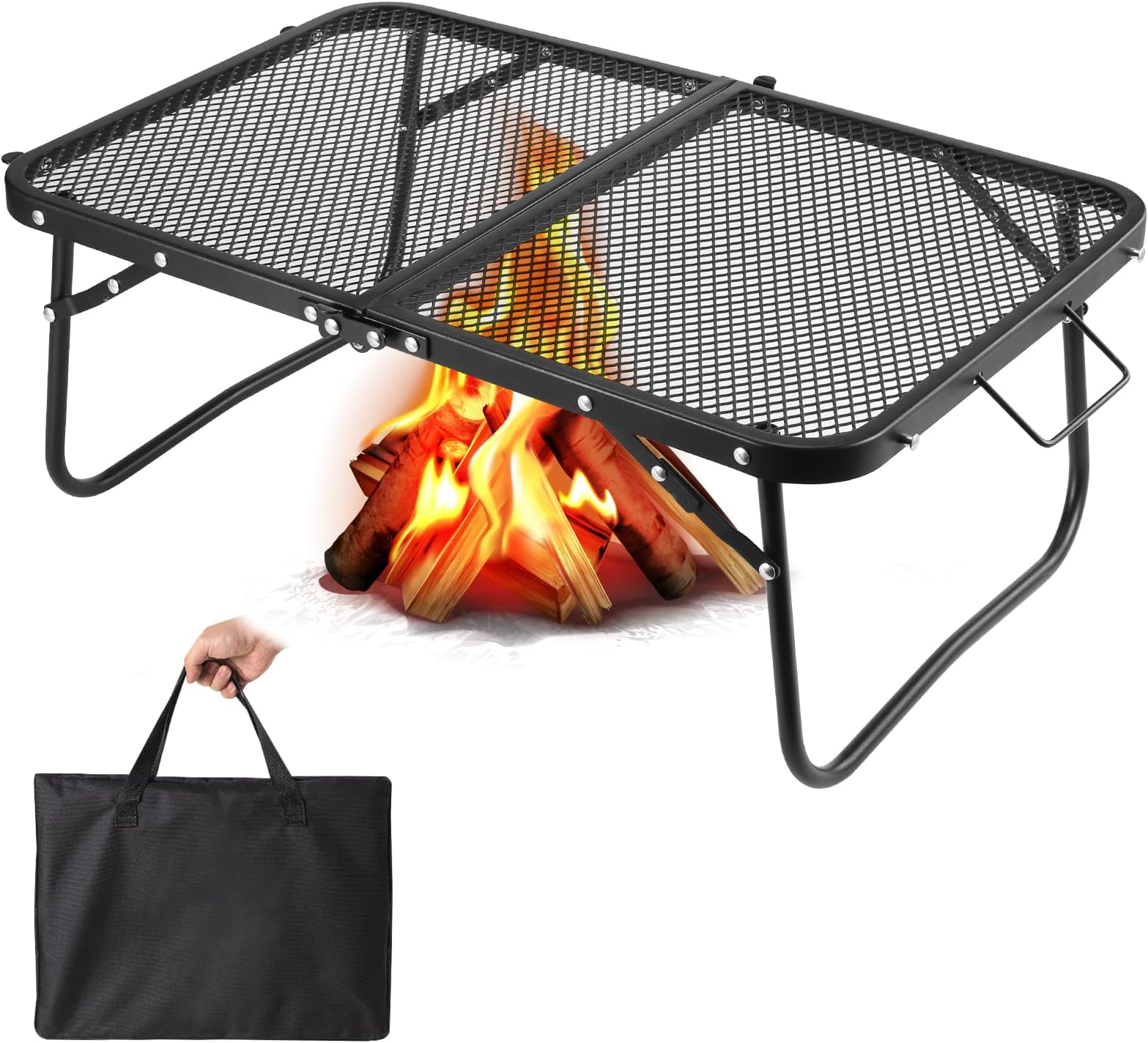 Amazon.com : Odoland Folding Campfire Grill, Camping Grill, Portable ...