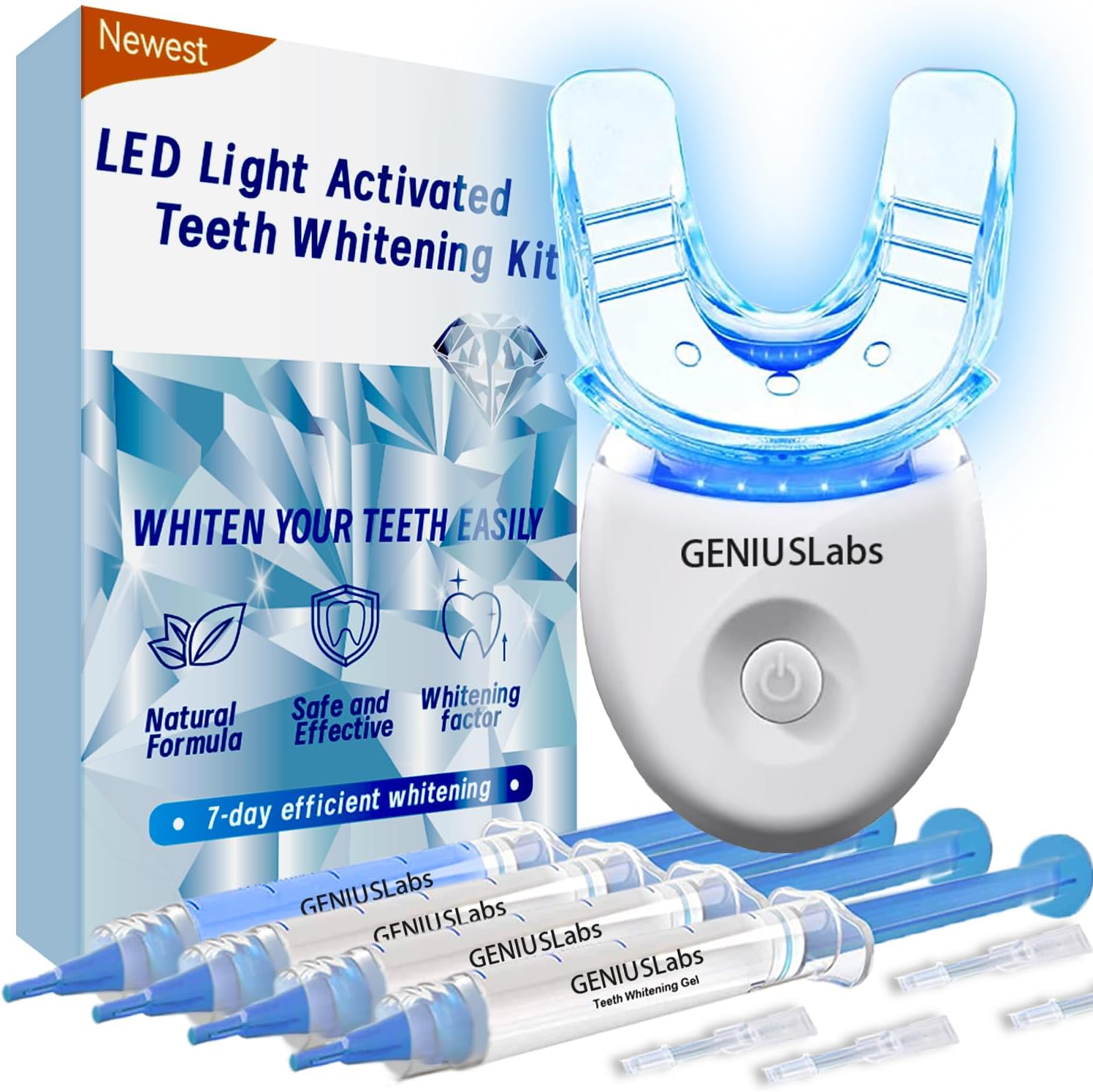 Amazon.com: GLOWFINITY Teeth Whitening Kit - LED Light, 35% Carbamide ...