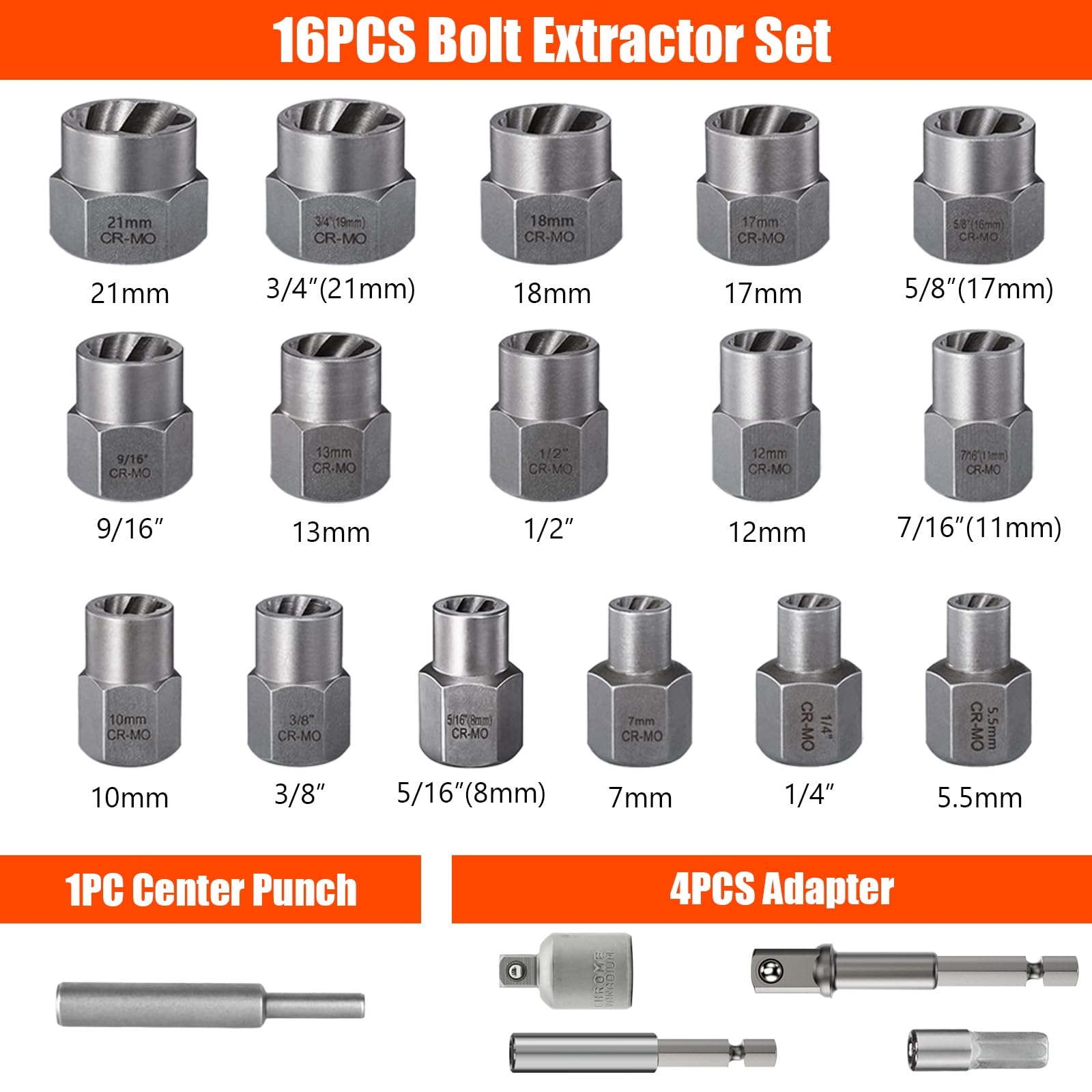 Snapklik.com : Coobeast 41Pcs Bolt Extractor Kit And Small Screw ...