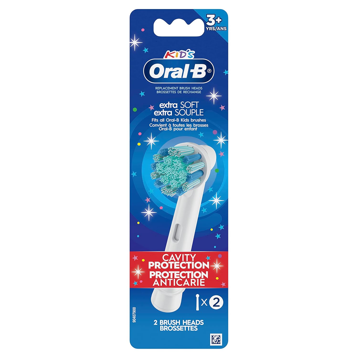 Amazon.com : Oral-B Kids Extra Soft Replacement Brush Heads, 2 Count ...