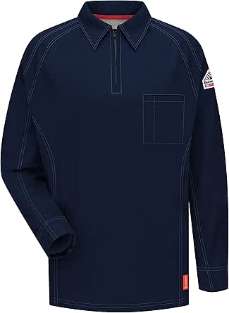 Amazon.com: Bulwark FR Polo de manga larga Iq Series Comfort Knit Fr ...