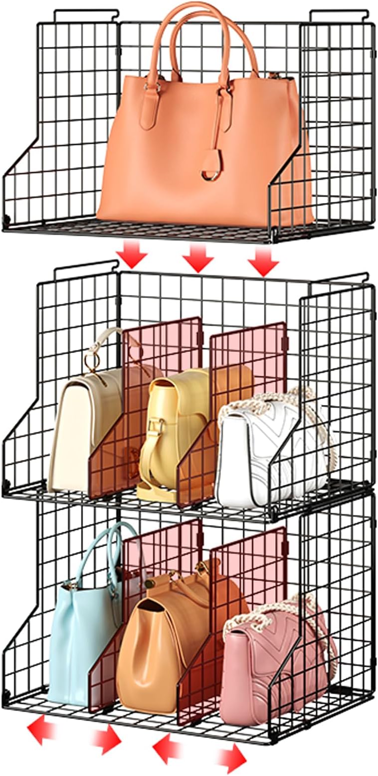 Amazon.com: Purse Organizer with Side Hooks and Baskets for Purse ...