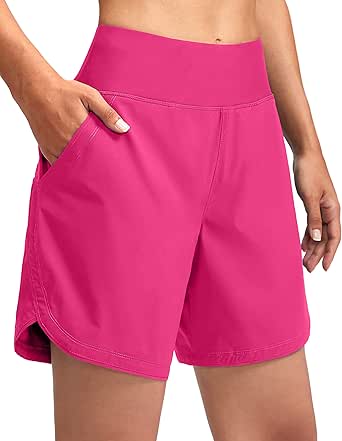 G Gradual Women's 7" Quick Dry Swim Board Shorts Swimming Bottoms High ...