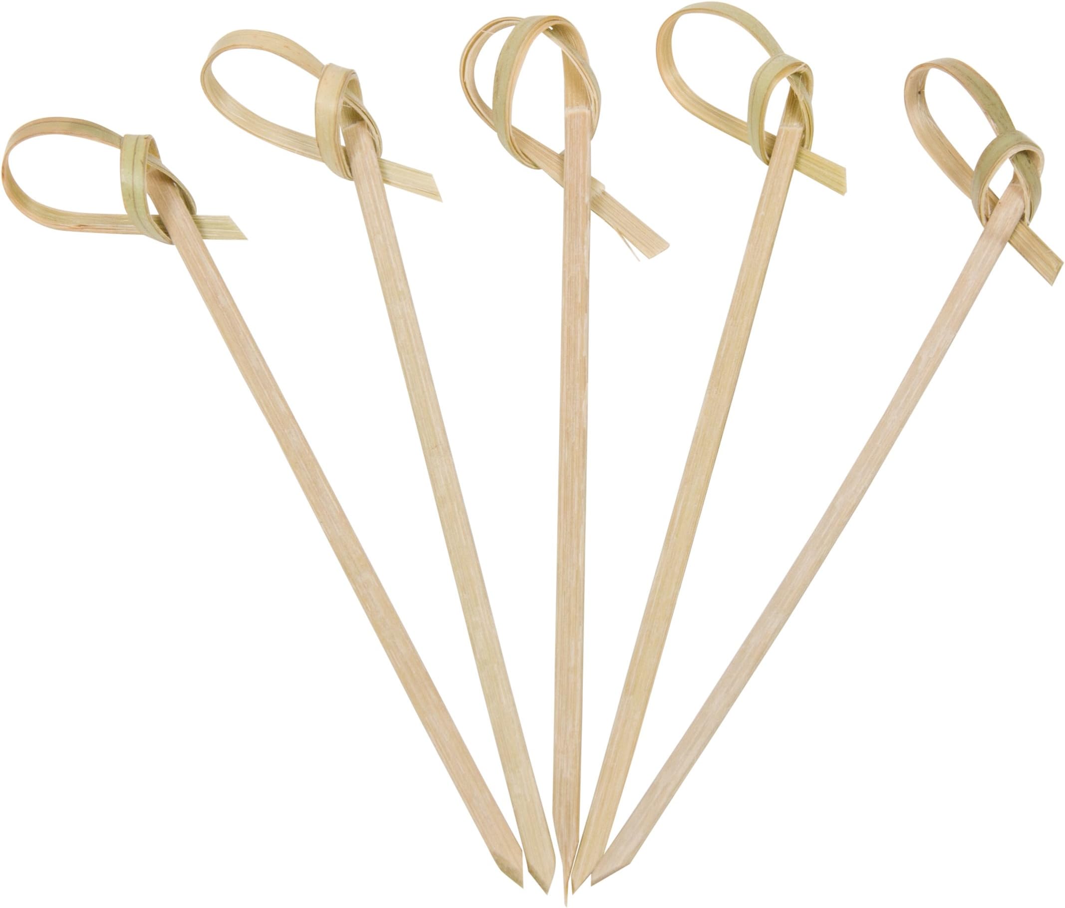 Amazon.com: KingSeal Bamboo Wood Flower Knot Picks, Skewers, 3.5 Inches ...