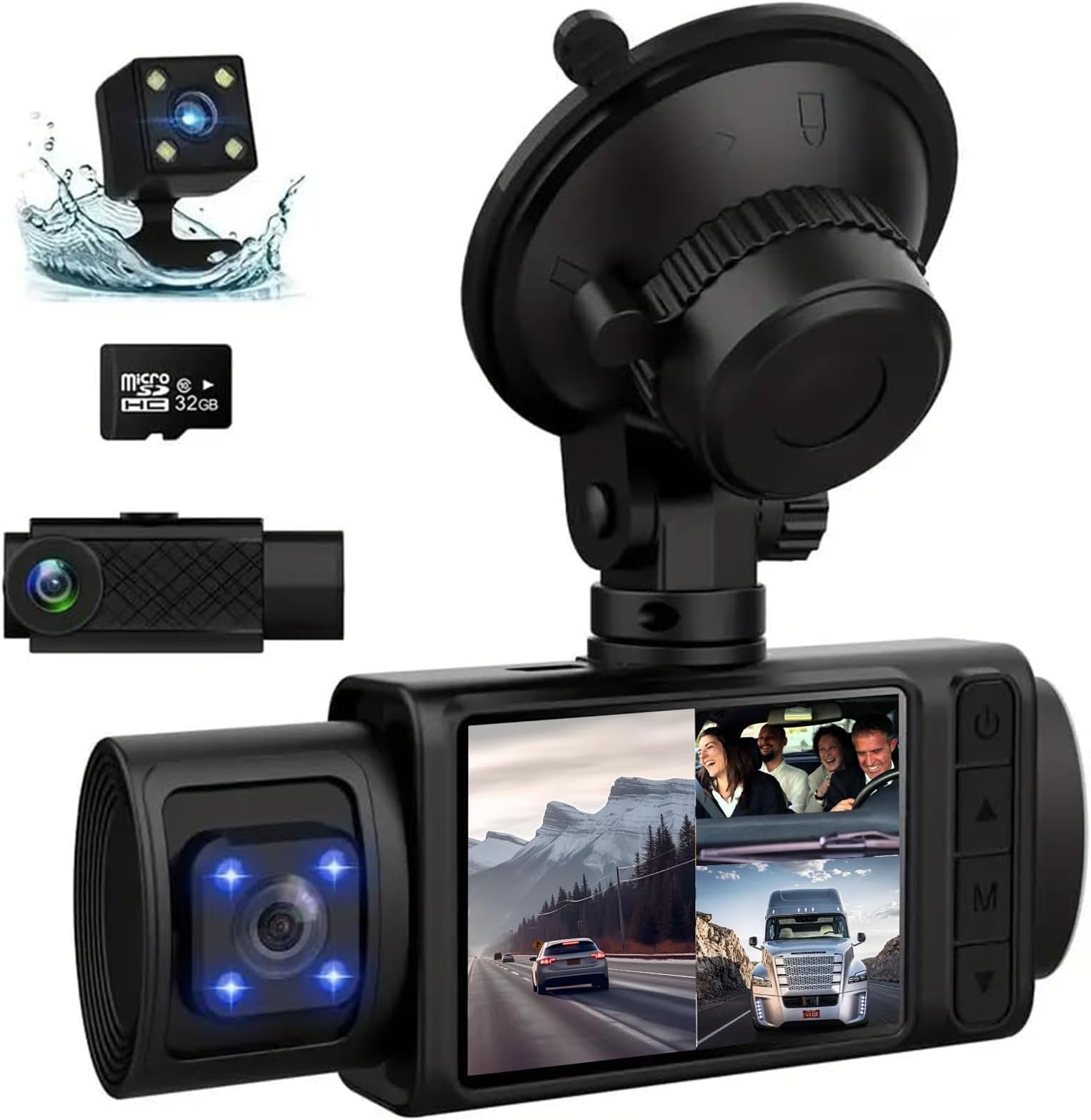 Amazon.com: Dash Cam, Black Box Traffic Recorder, 3 Way Dash Camera ...