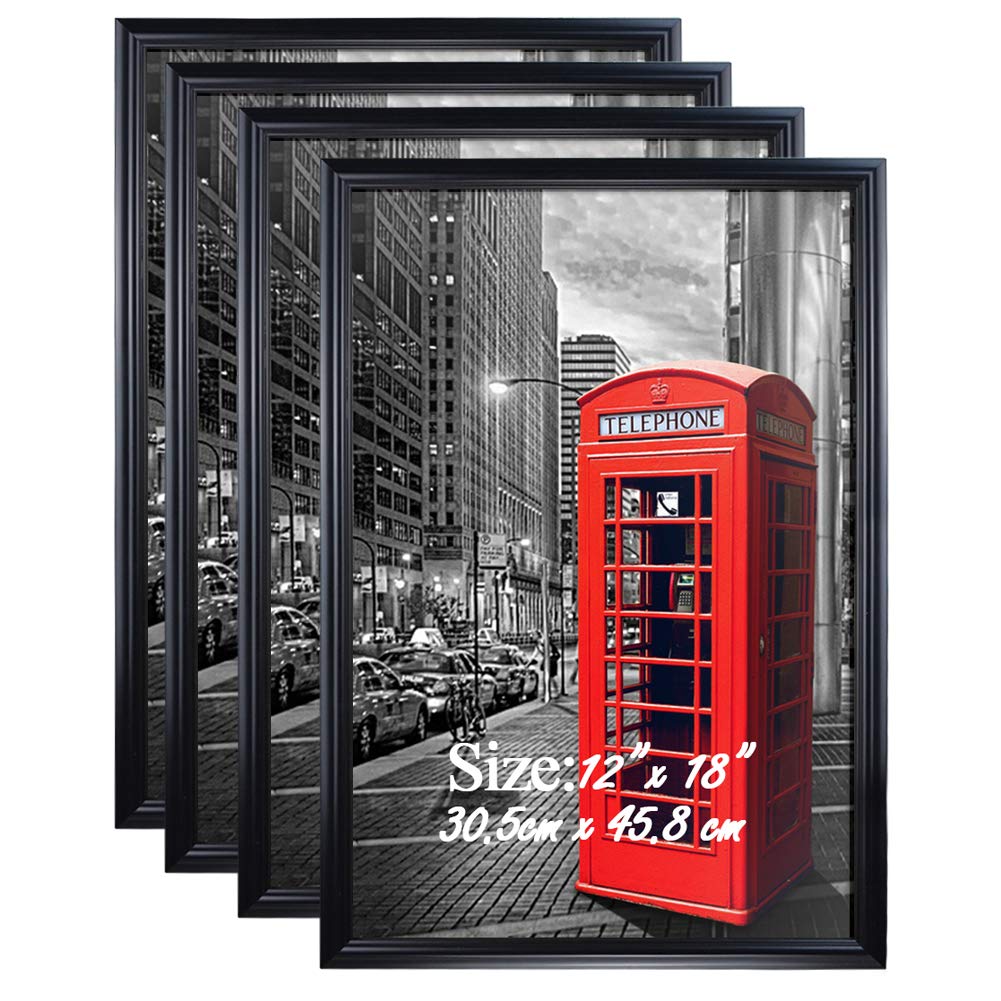 PETAFLOP 12x18 Frame Black Poster Frame 12x18 Hanging Picture Frames ...