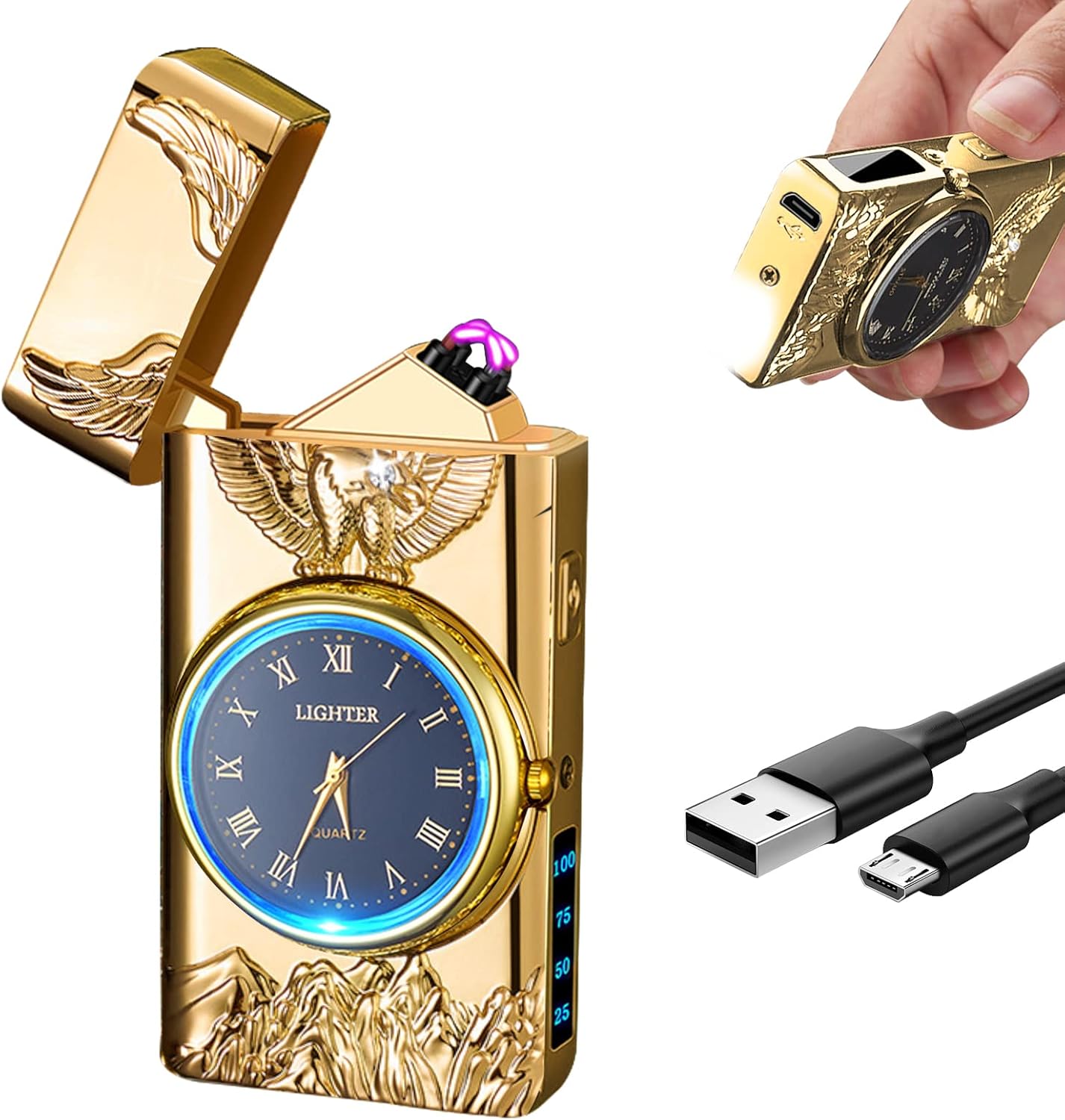 Amazon.com: COMANYI Electric Lighter with Plasma Arc, Windproof USB ...