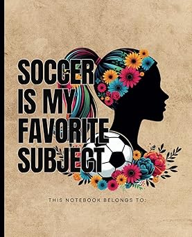 Amazon.com: Soccer Favorite Subject Notebook for Girls: College Ruled ...