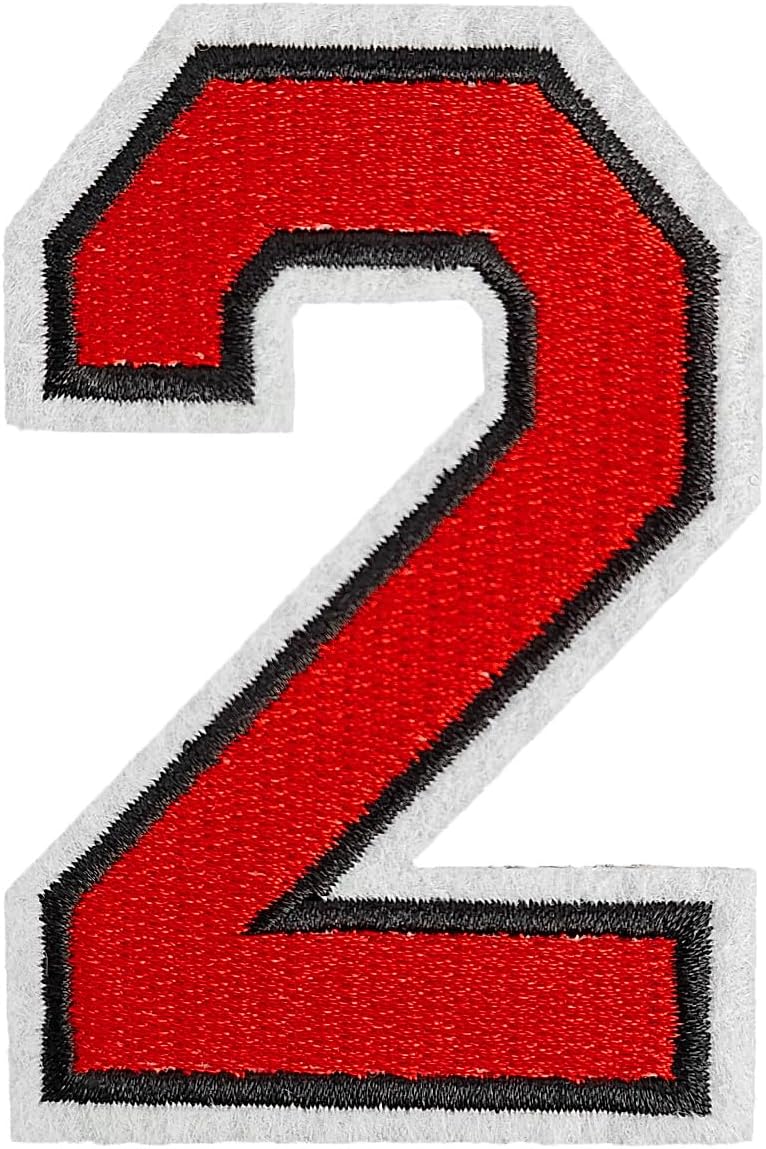 Amazon.com: TACVEL 3 Pieces 4.5inch Iron on Numbers Patches, Varsity ...