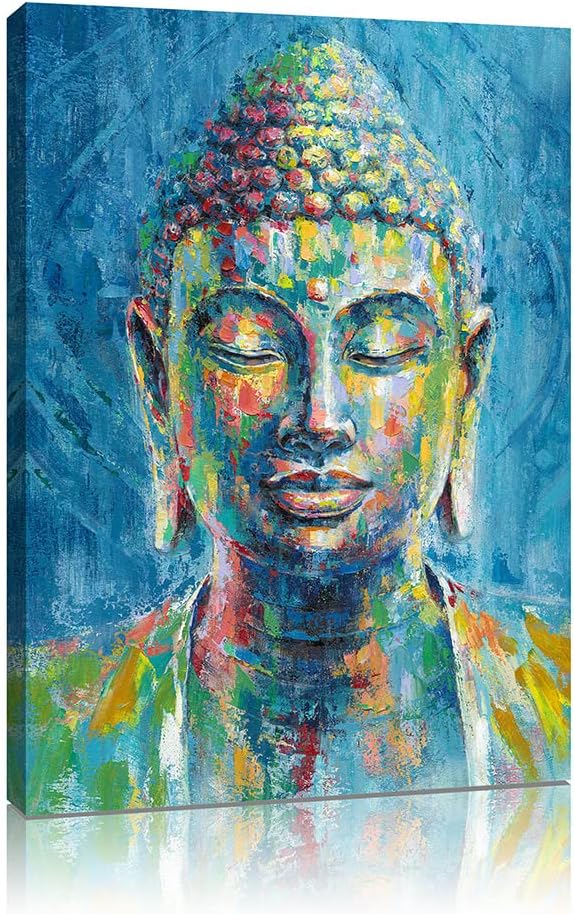Lienzo decorativo de Buda azul para la pared, diseño de budismo ...