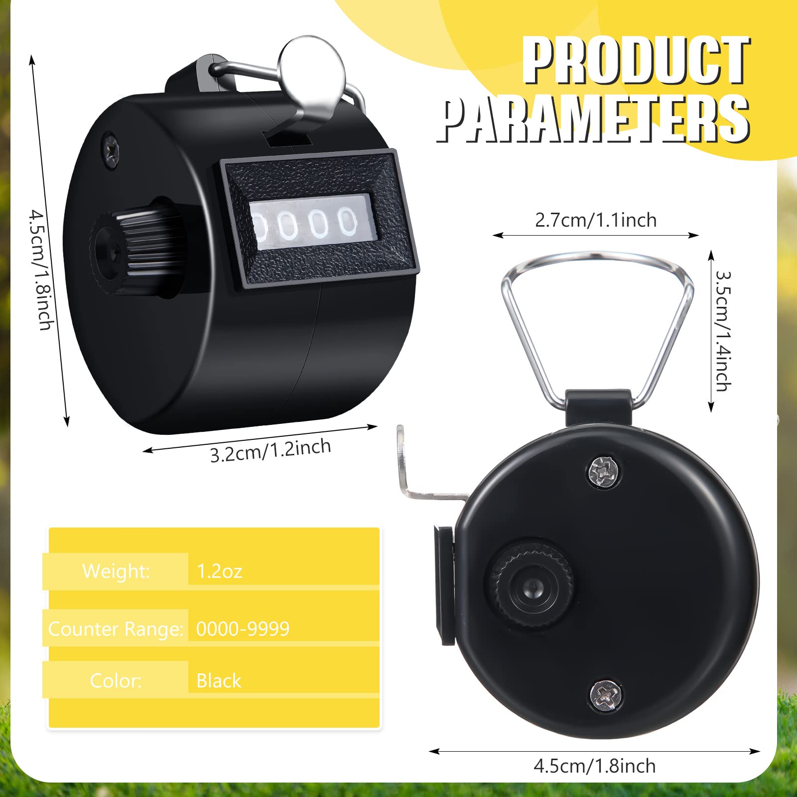 Snapklik.com : TOODOO 6 Pack Hand Tally Counter 4 Digit Mechanical Palm ...