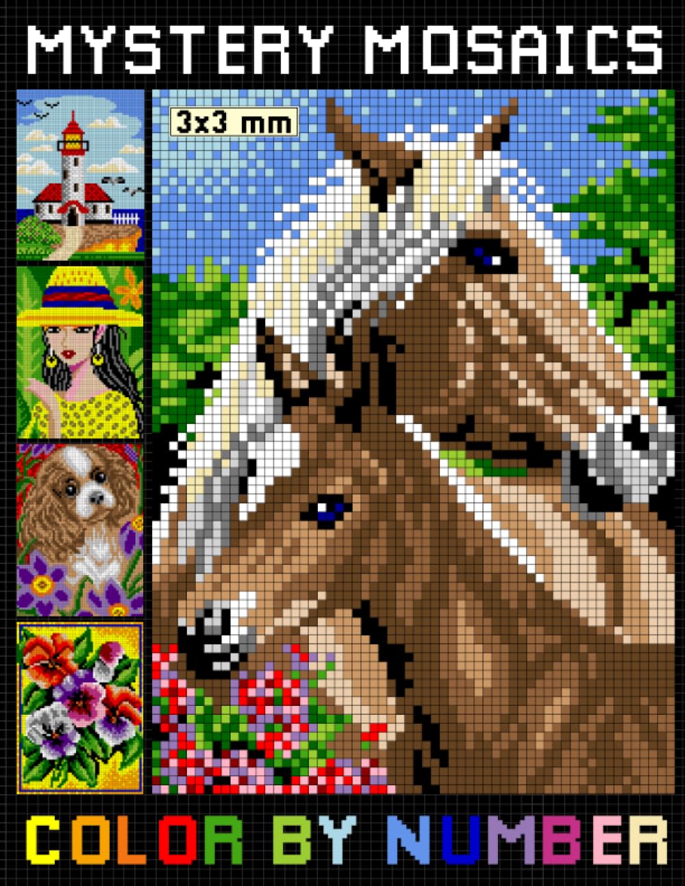 Amazon.com: Mystery Mosaics Color By Number: Relaxing Adults Pixel Art ...