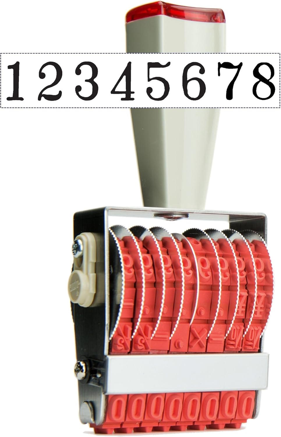 Amazon.com: 8 Digit Rubber Number Stamp, Rotating Stamp - Typeface ...