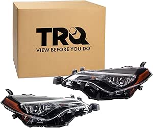 Amazon.com: TRQ Headlight Assembly Set Headlights Driver & Passenger ...