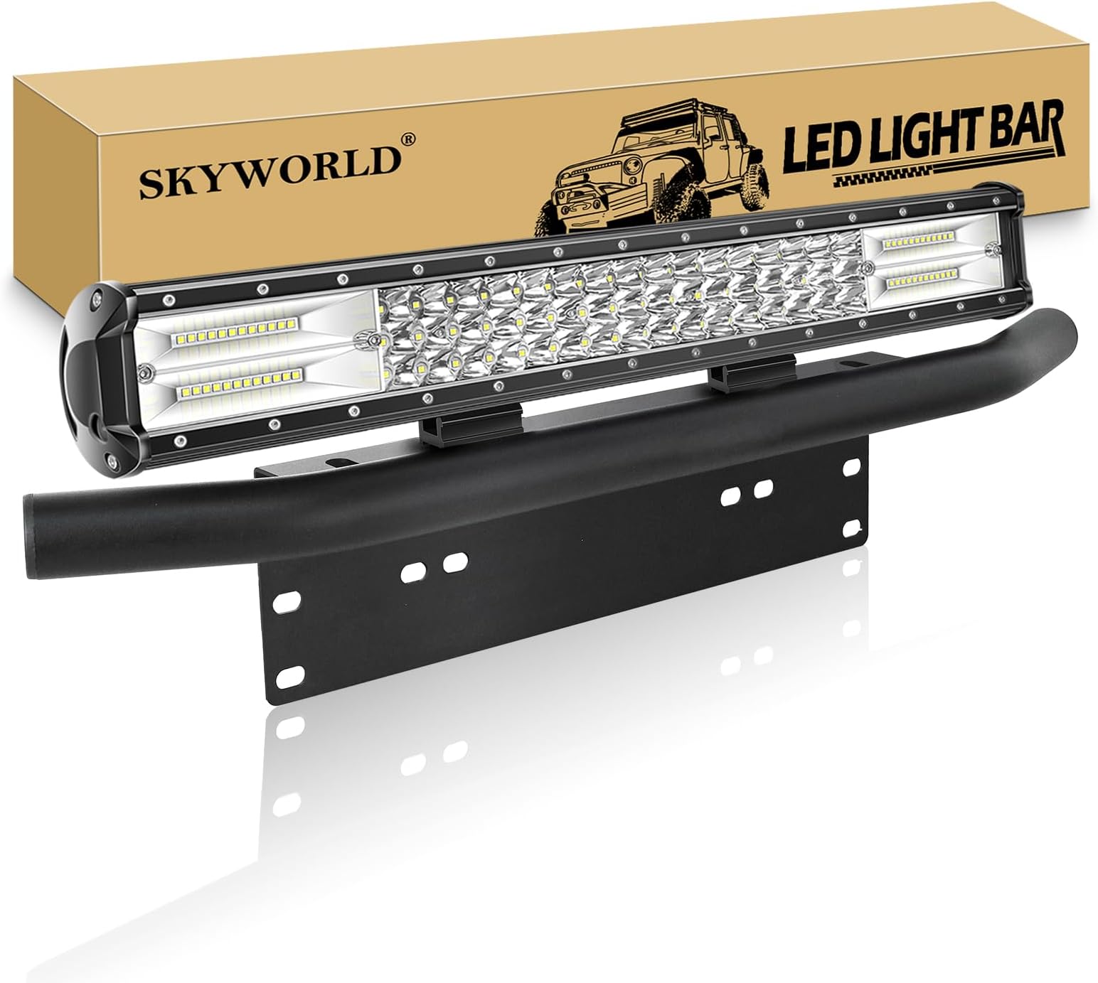 SKYWORLD LED Light Bar, 7D 20 inch 288W Spot Flood Combo Beam Work ...