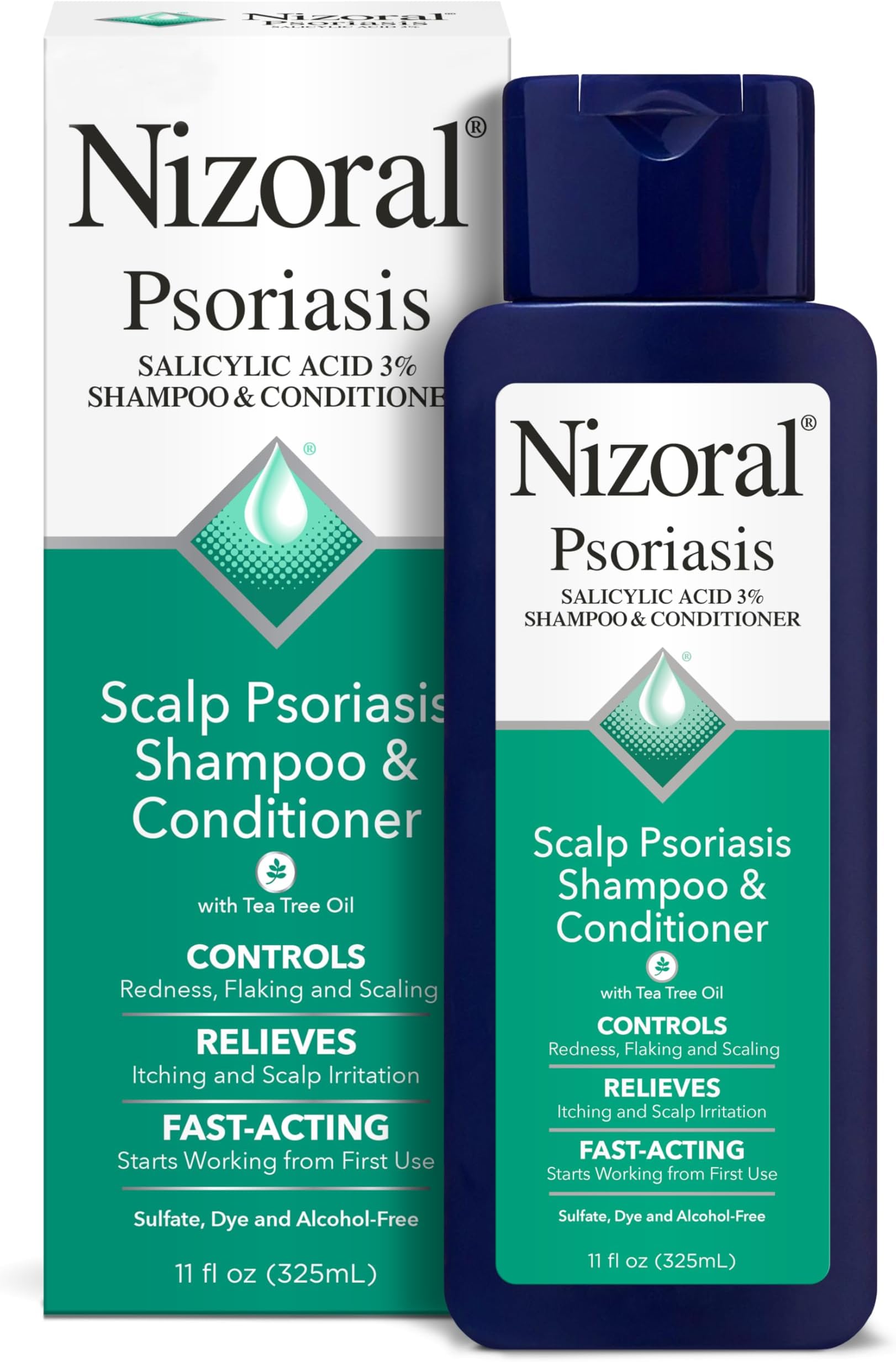 Amazon.com : Nizoral Scalp Psoriasis Shampoo & Conditioner, 11 Ounce ...