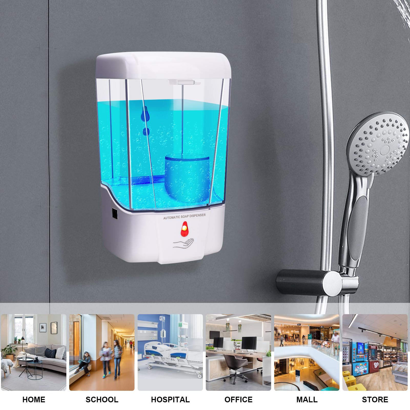 Snapklik.com : Automatic Soap Dispenser Wall Mounted: 700ml/237oz ...