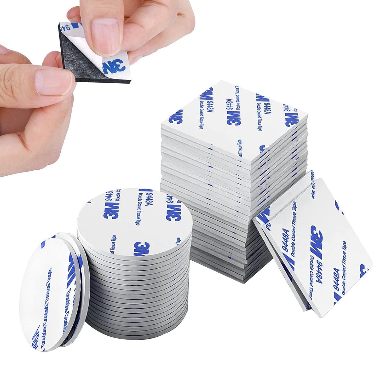 50 Pcs Heavy Duty Double Sided Sticky Pads - Waterproof Adhesive Foam ...