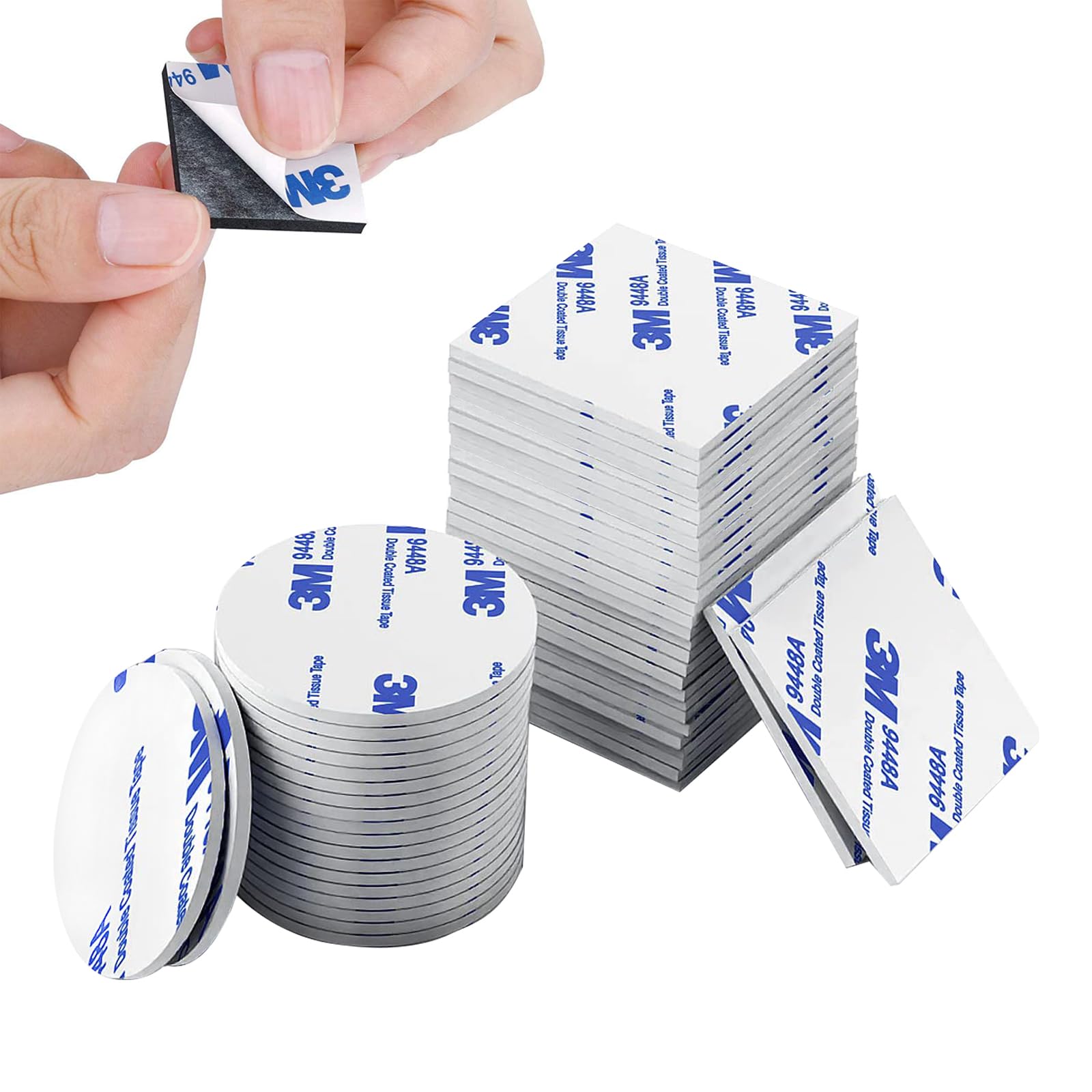 50 Pcs Heavy Duty Double Sided Sticky Pads - Waterproof Adhesive Foam ...