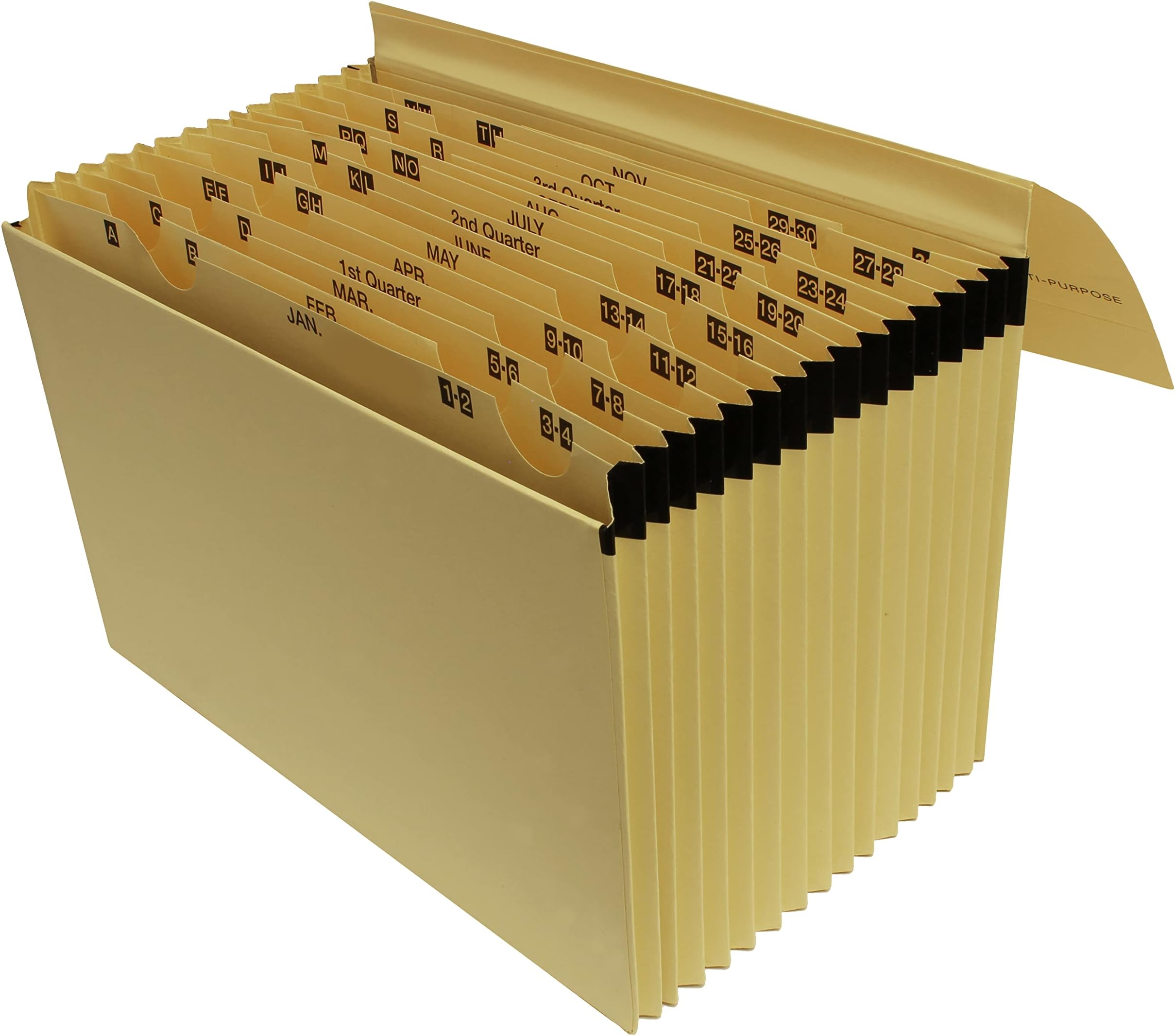 Cathedral Products Multi-Purpose 16 Pocket Manila Expanding File ...