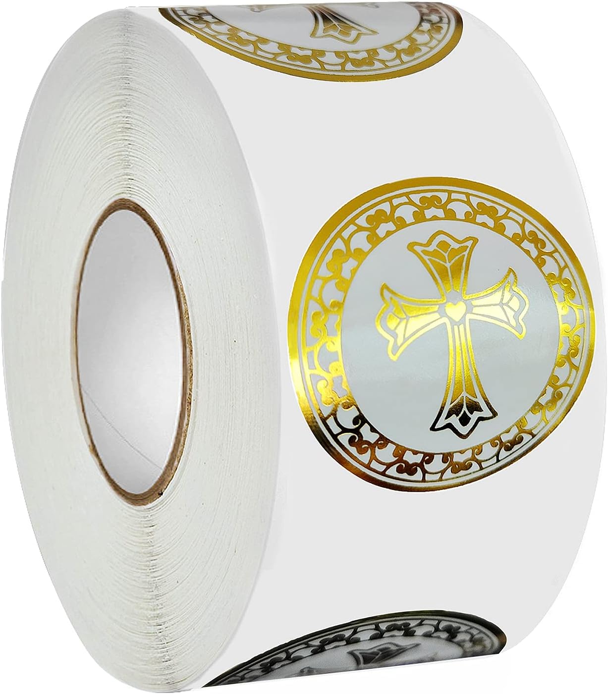 Amazon.com: Gold Foil Cross Stickers, 1.5 inch 500 Foil Self-Adhesive ...