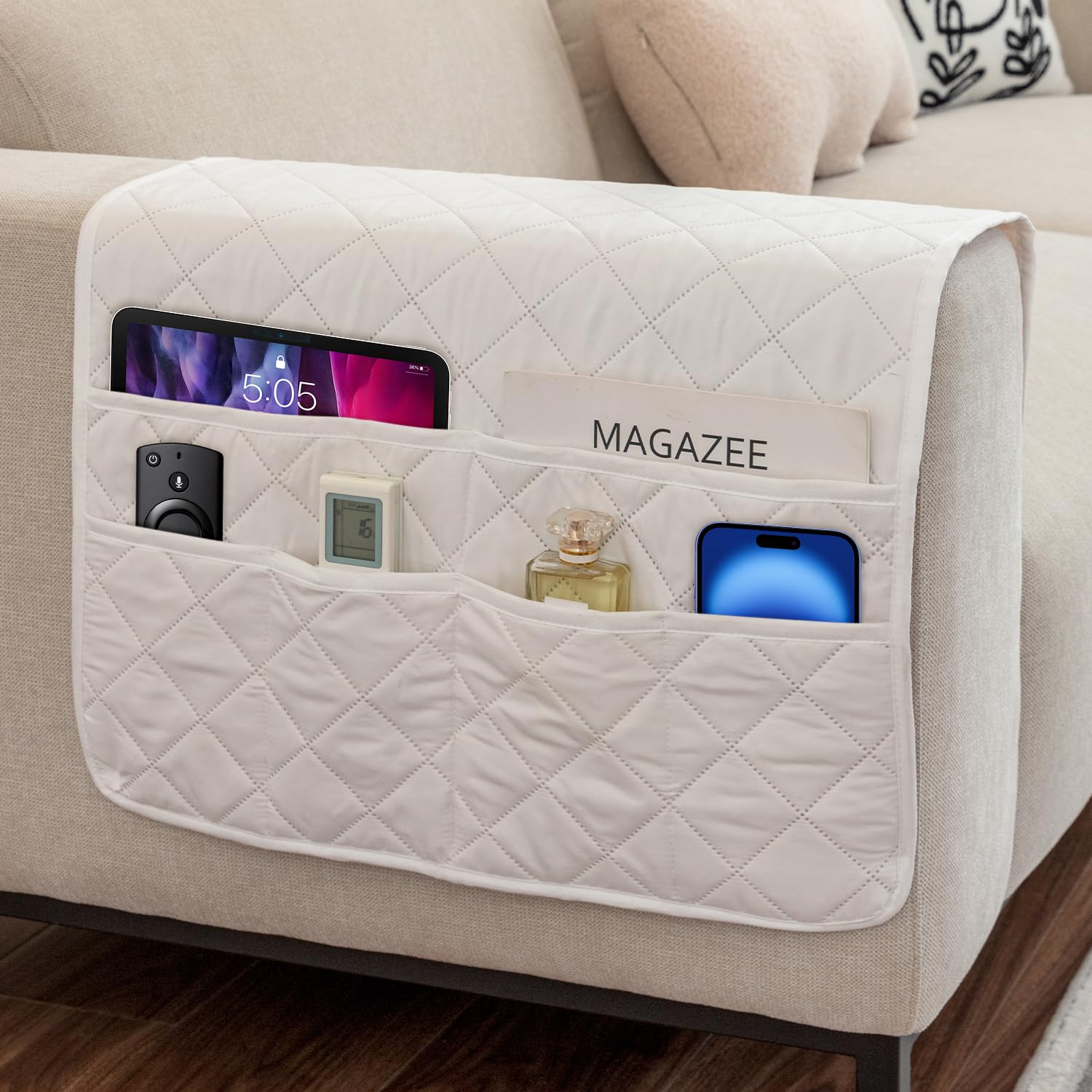 Snapklik.com : DECKALY Armchair Caddy Remote Control Holder Sofa ...