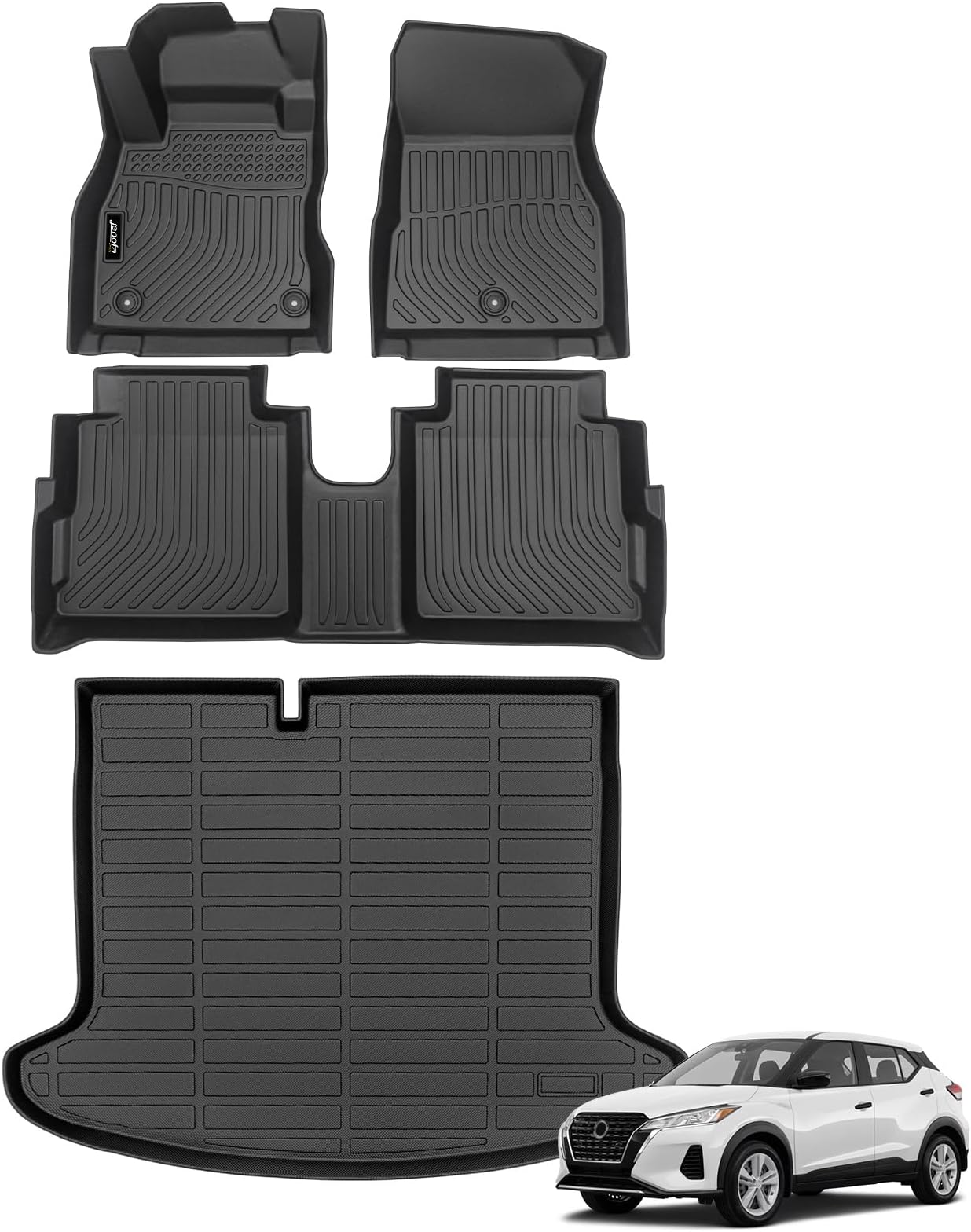 Amazon.com: Jenofa Car Floor Mats & Cargo Liner for Nissan Kicks 2018 ...