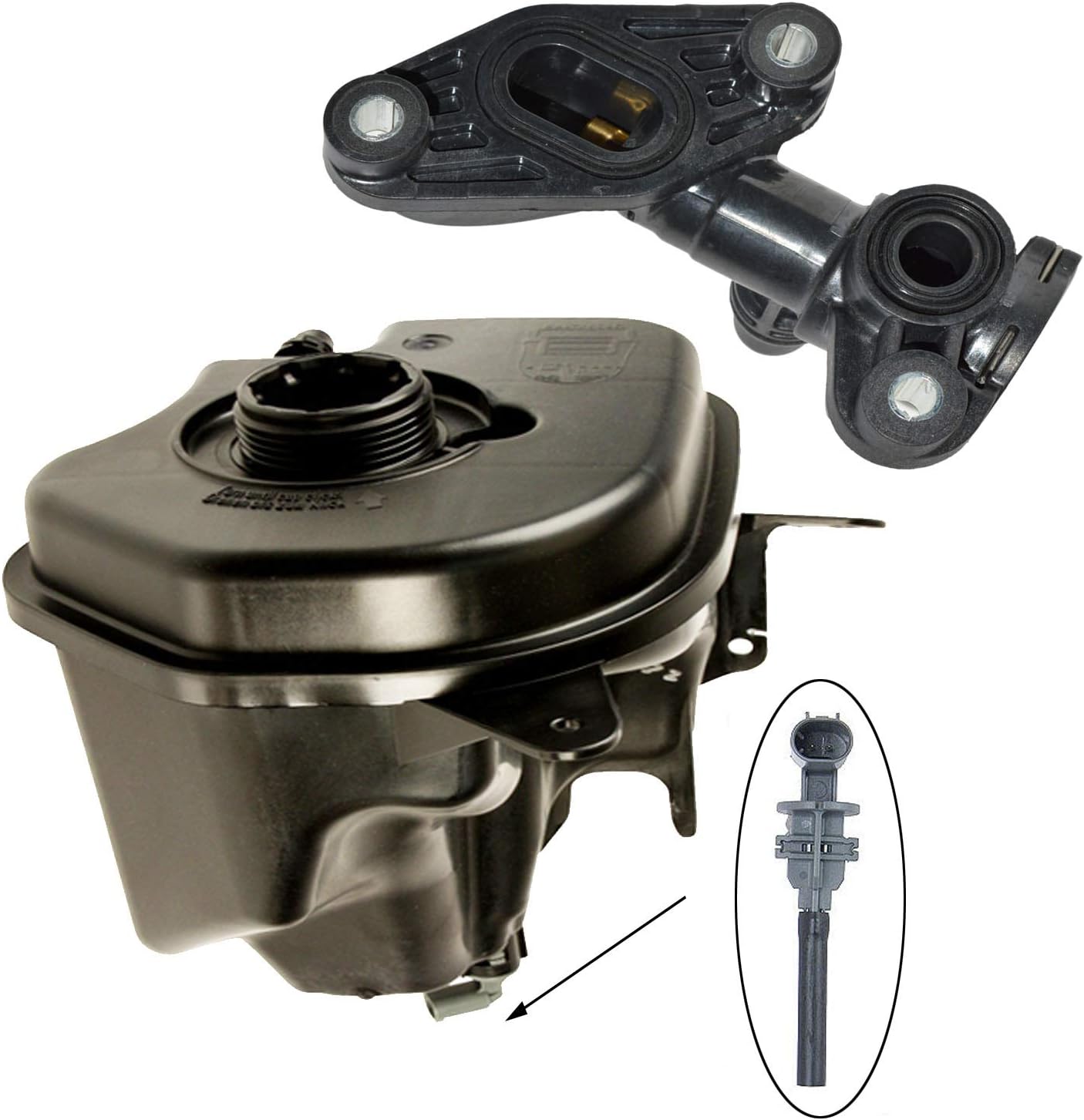 Coolant Expansion Tank Reservoir & Oil Cooler Thermostat for for BMW ...