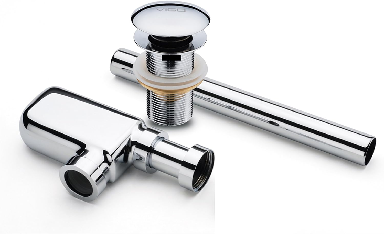 Vigo VGDRAIN P-Trap and Pop-Up Drain with Overflow Combo - Bathroom ...