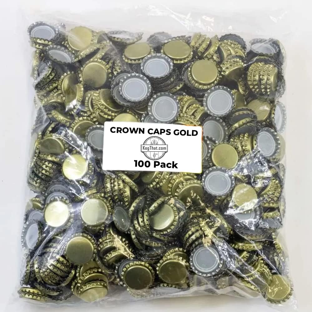 Kegthat Crown Caps, Beer Bottle Caps - Pack of 100 Ideal for Home Brew ...