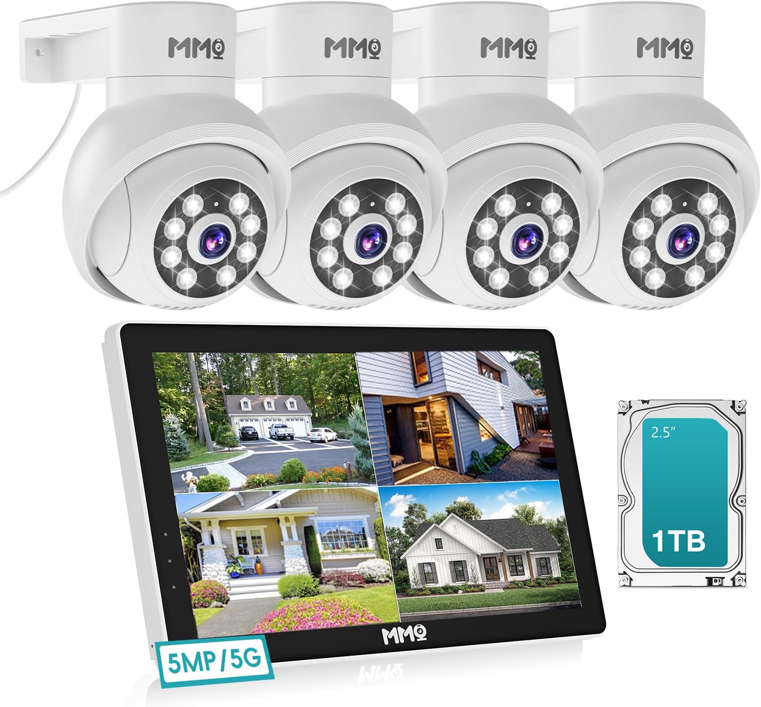 Amazon.com : 【Wireless Pro, 3K &10CH】5MP Security Cameras Wireless ...