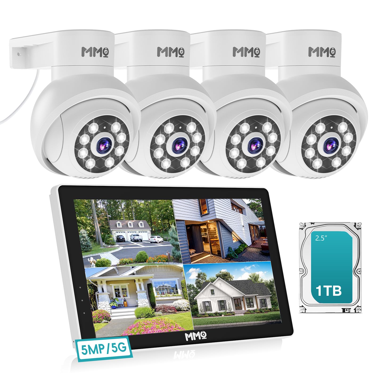 Amazon.com : 【Wireless Pro, 3K &10CH】5MP Security Cameras Wireless ...