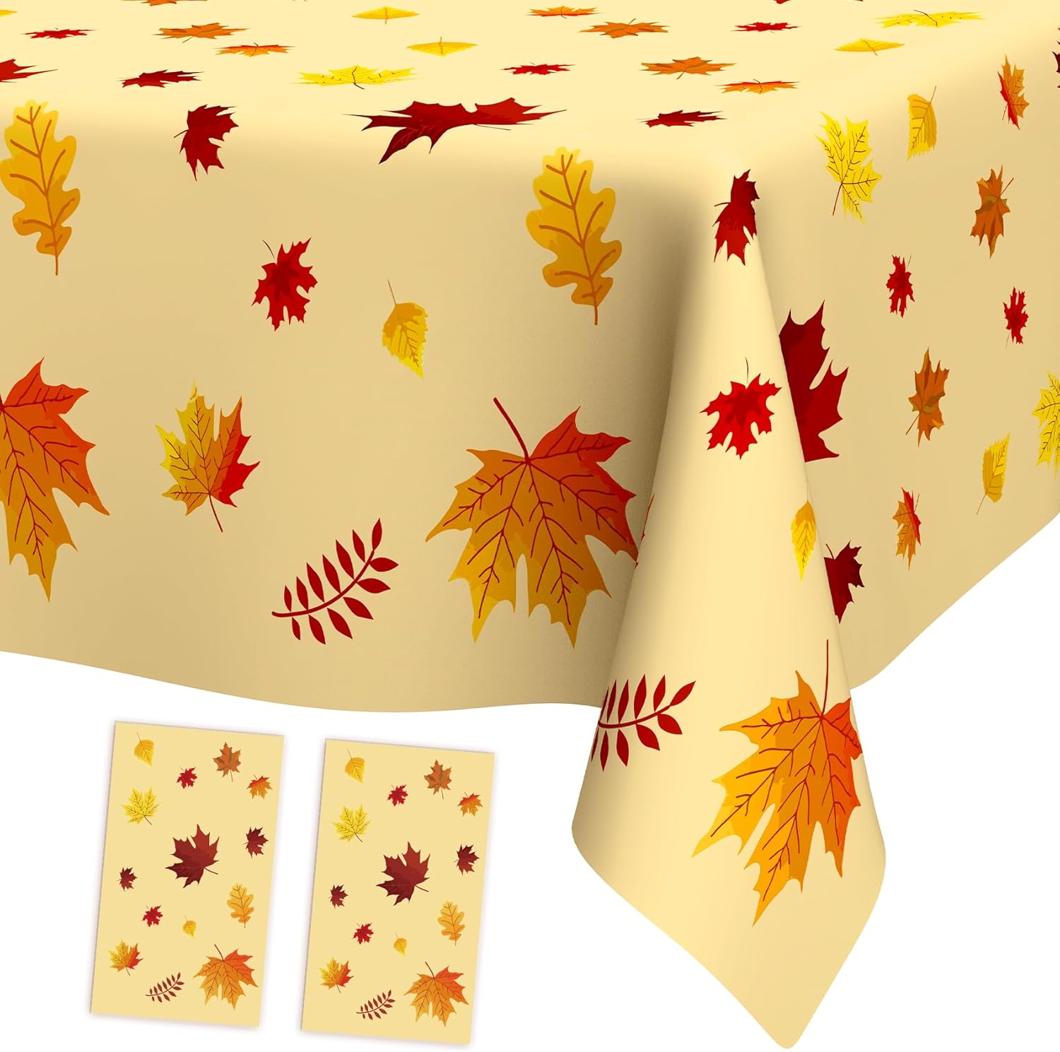 Amazon.com: Thanksgiving Tablecloth 2 Pcs Fall Tablecloth Plastic ...