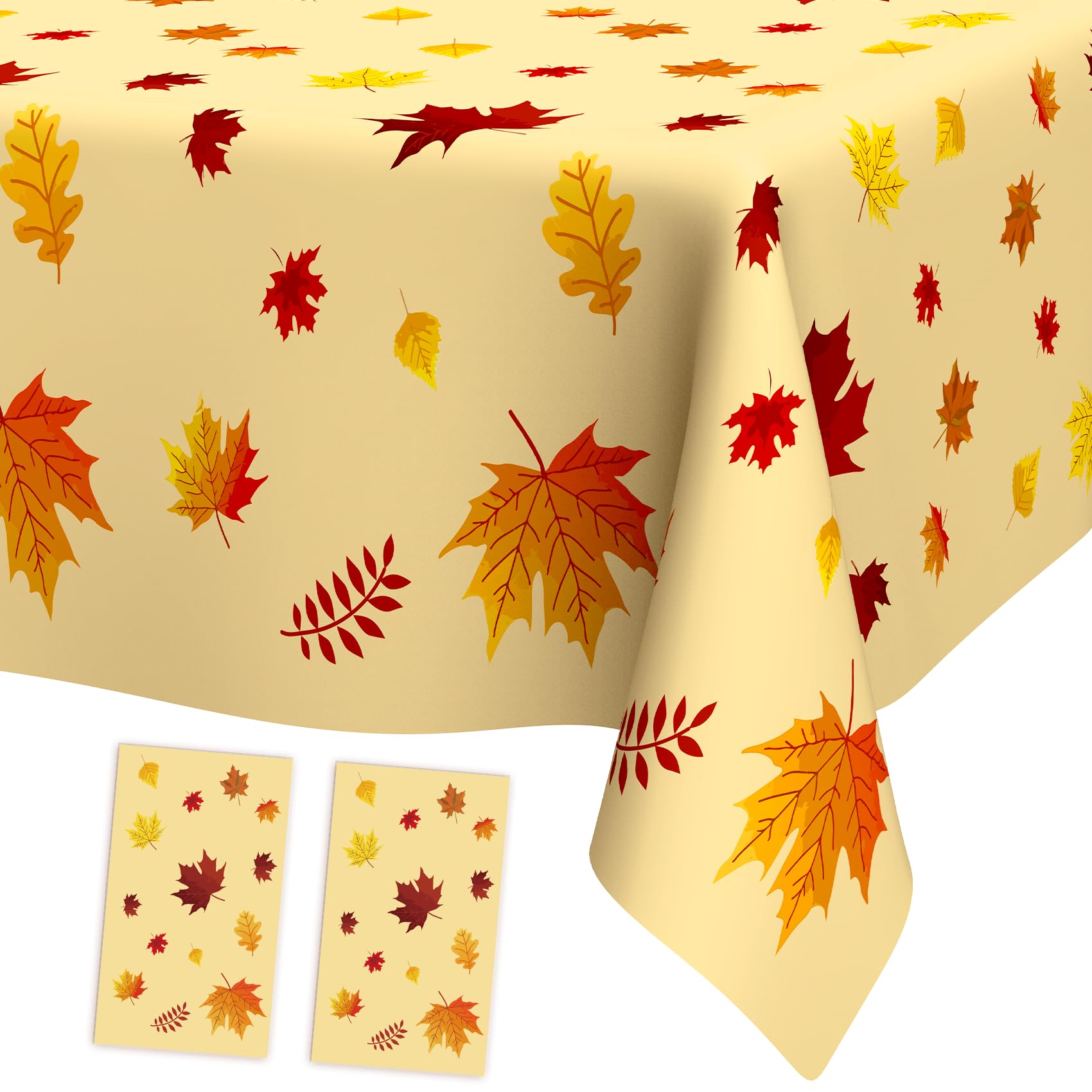 Amazon.com: Fall Tablecloth, 2 Pcs Thanksgiving Tablecloth, Autumn ...
