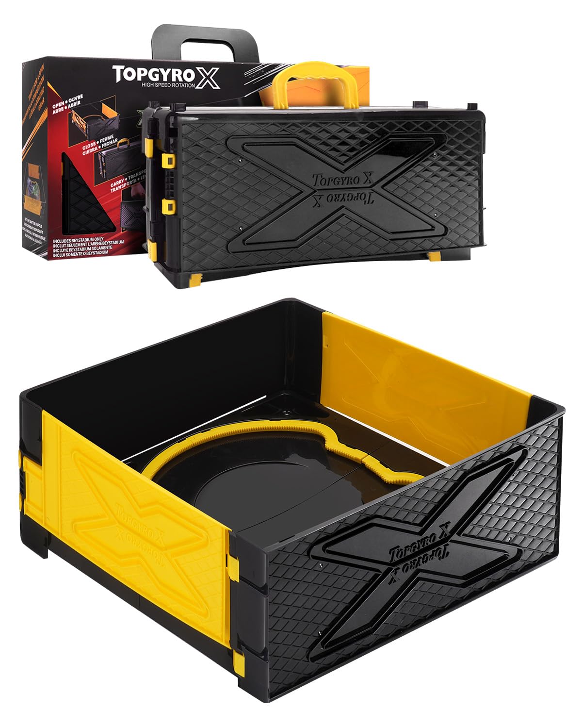 Foldable Portable X Stadium Arena with Carry Handle, Yellow Battle ...