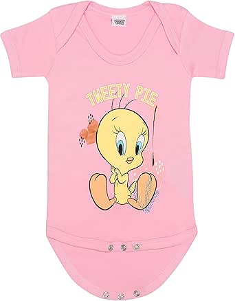 Amazon.com: Popgear Looney Tunes Tweety Pie Romper, Baby Girls, Pale ...
