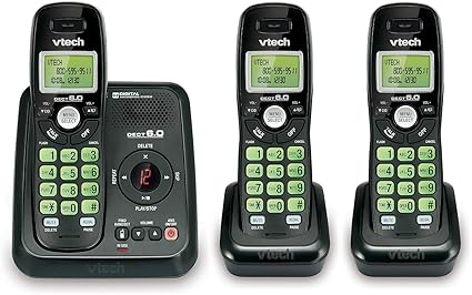 Amazon.com : VTECH CS612031 Cordless 3 Handset Phone with Answering ...