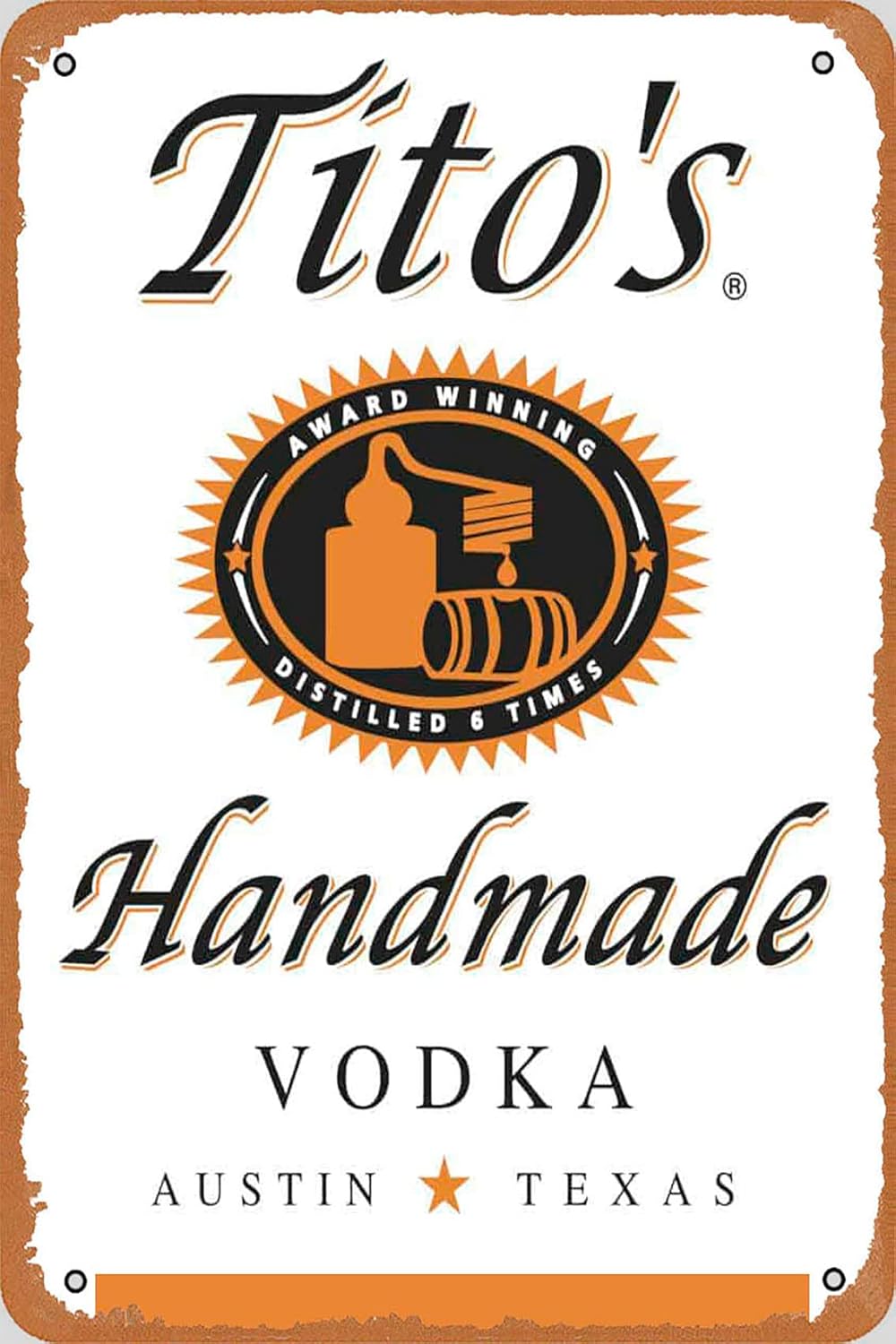 Amazon.com: Metal sign - Titos Vodka Taster Poster Bar Wall Decor 8 X ...
