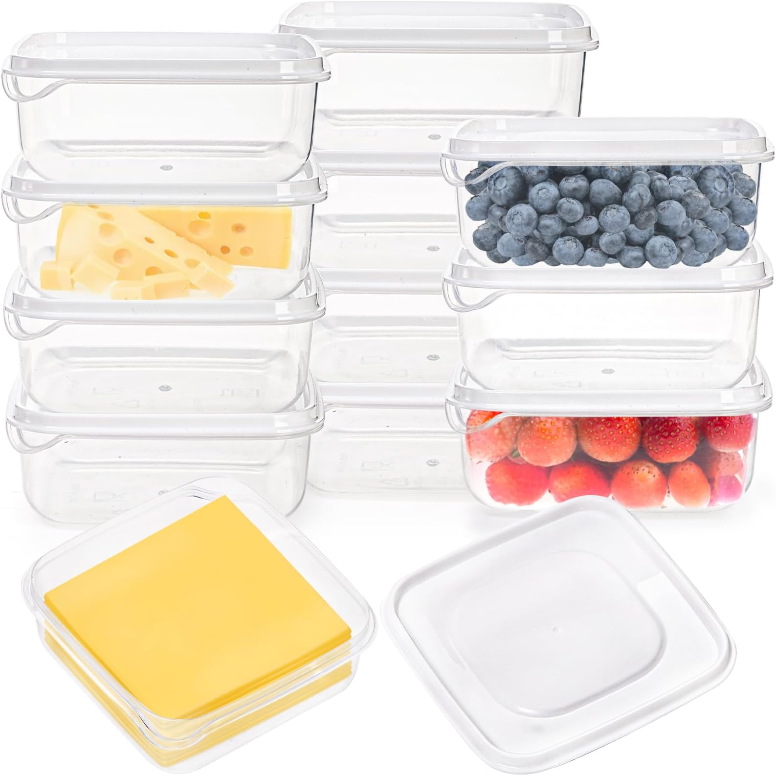 Amazon.com: Iwinna Food Storage Containers with Lids, Plastic Fridge ...