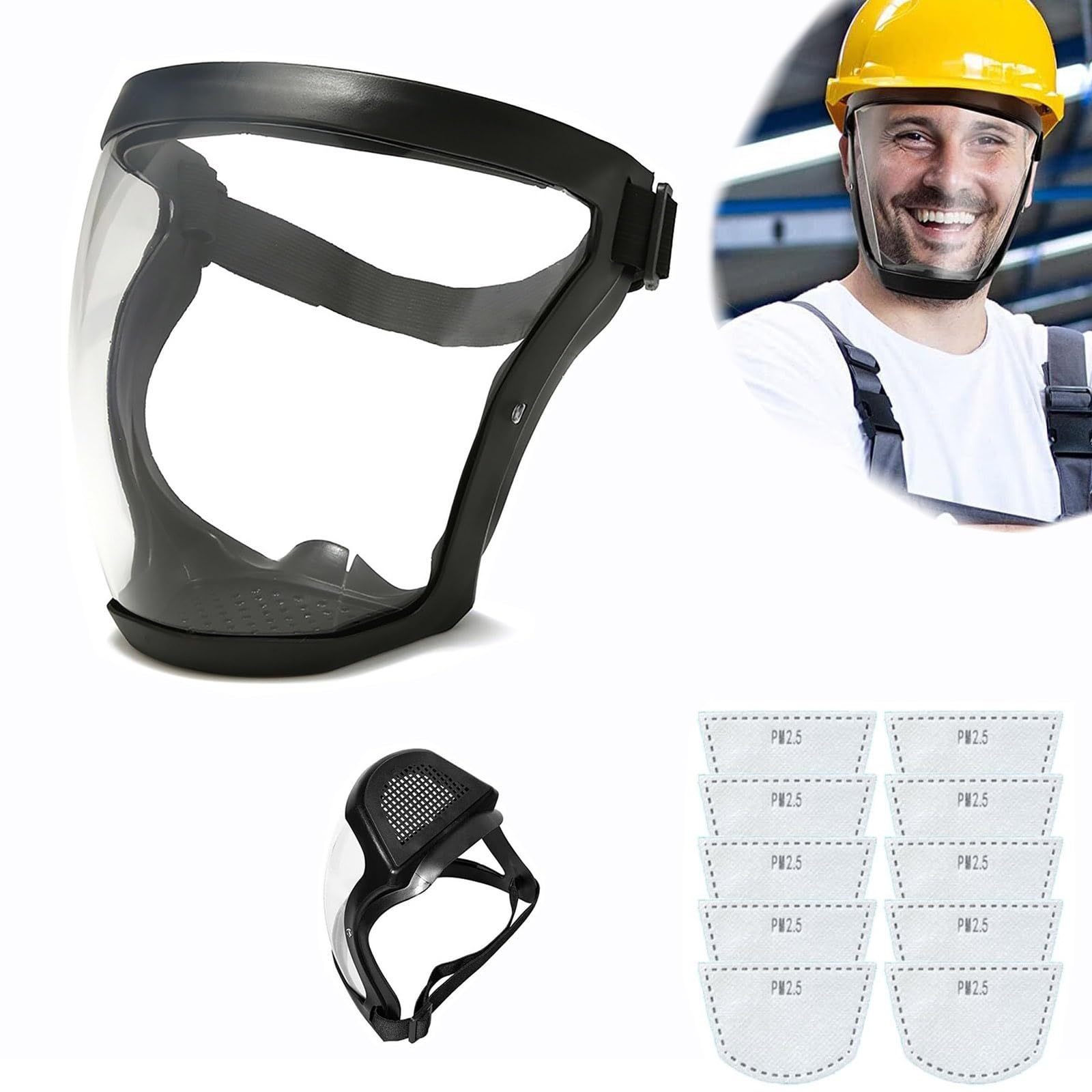 Tooltekt Anti-Dust & Fog-Free Face Shield, Tooltekt Dust Mask, Tooltekt ...