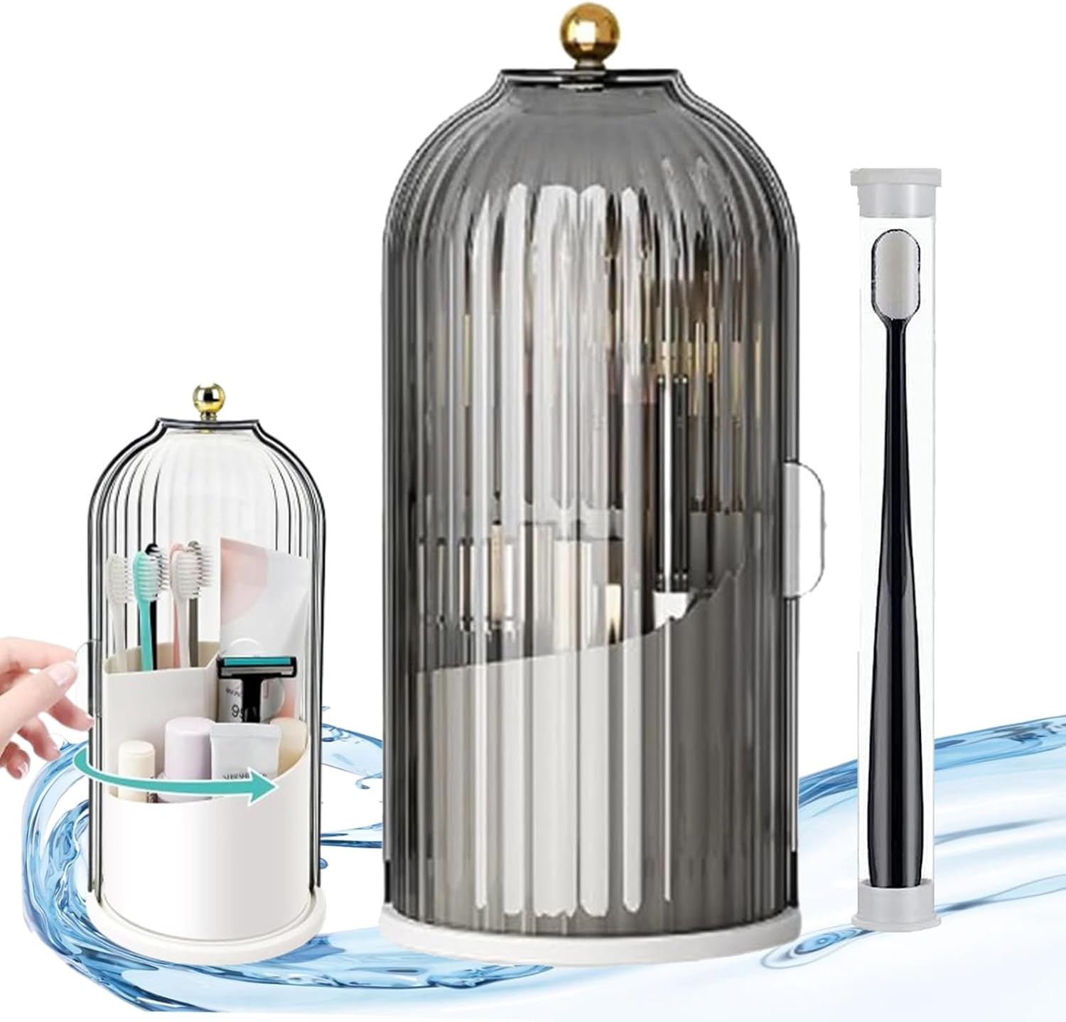 Amazon.com: Concealed Toothbrush Holder, Toothbrush Holders with Cover ...