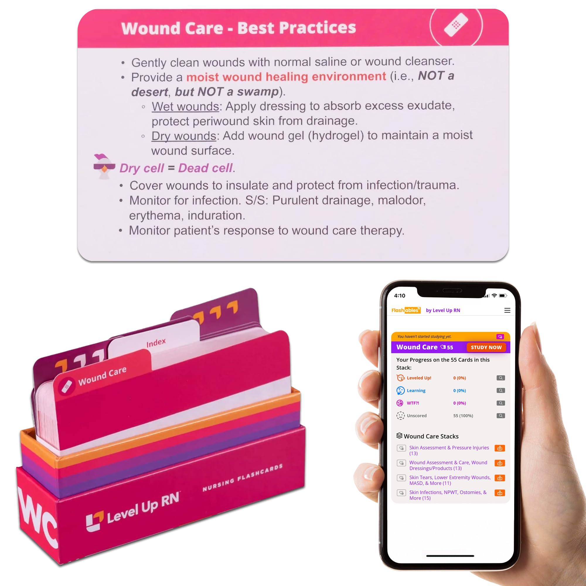Snapklik.com : Wound Care Flash Cards No Fluff Only Essential Info For ...