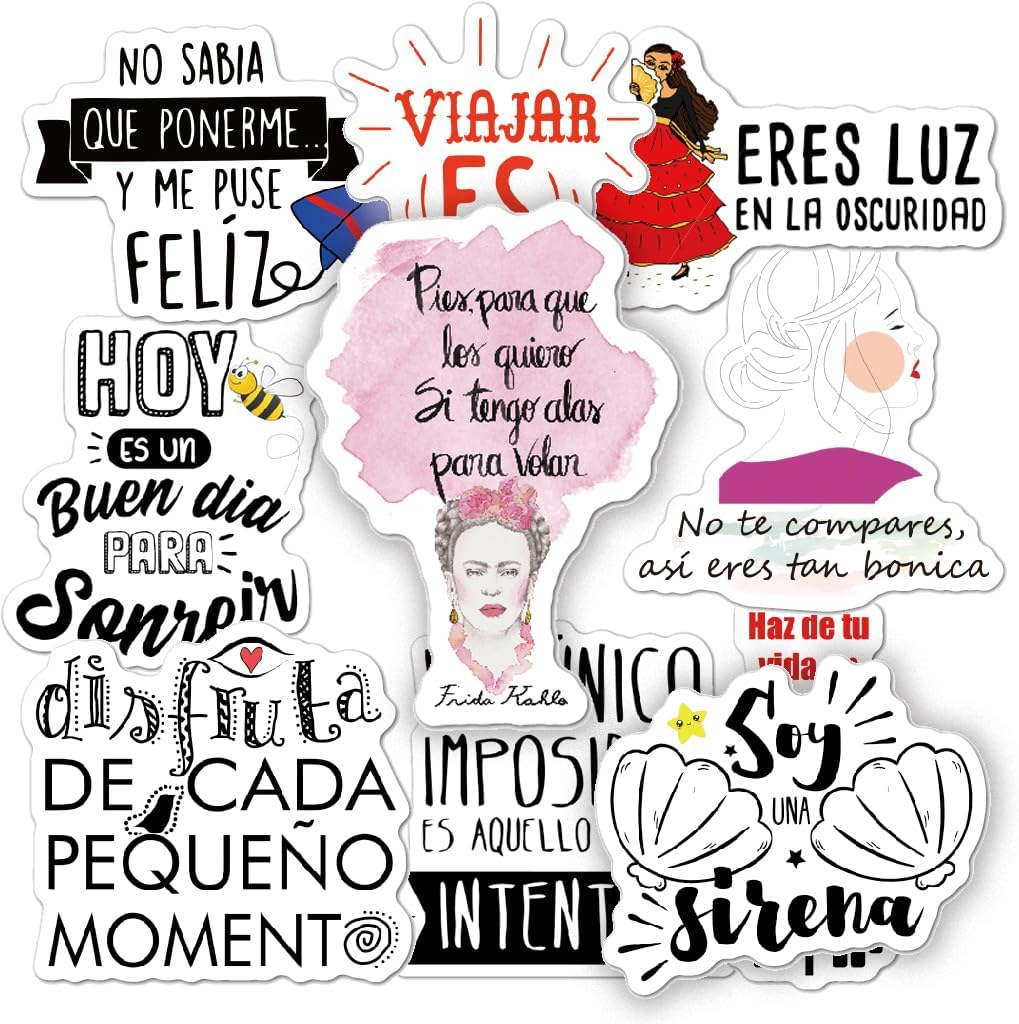 Andiker 50 pegatinas con citas inspiradoras, pegatinas motivacionales ...
