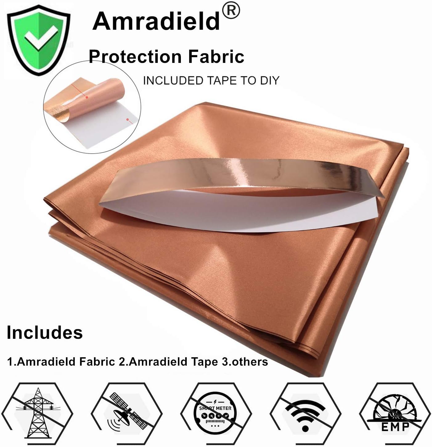 Amazon.com: Block EMF RFID EMI RF Shielding Copper Nickel Plated ...