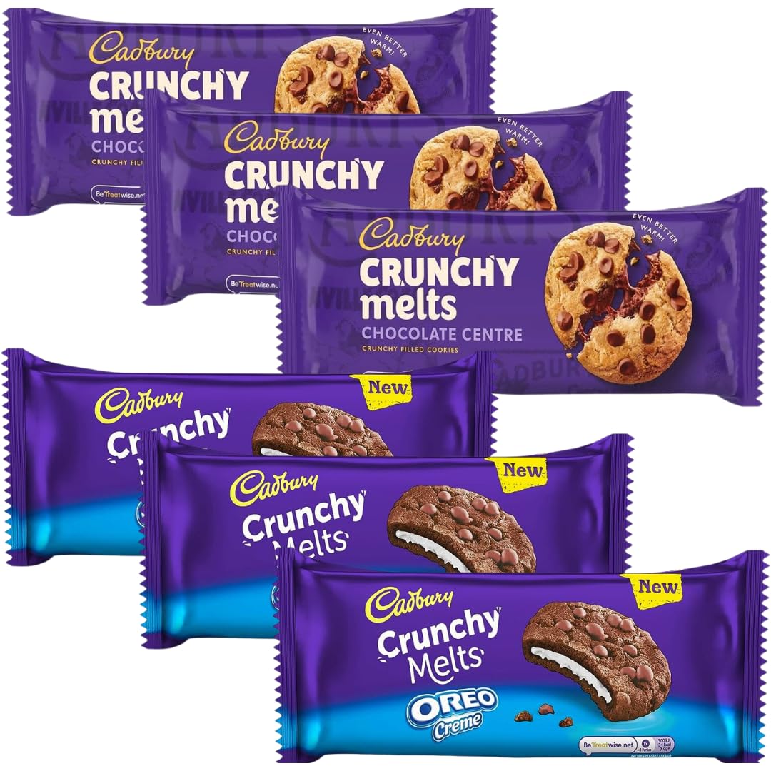 Buy Cadbury Chocolate Crunchy Melts Biscuits 156g x3 with Oreo Crunchy ...