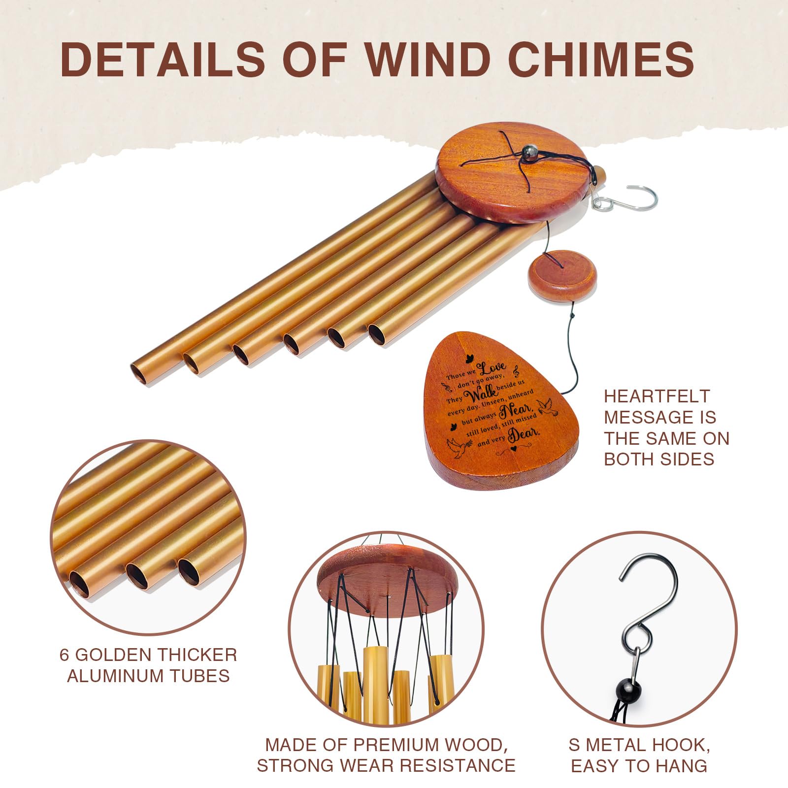 Snapklik.com : Sympathy Wind Chimes, Memorial Wind Chimes For Loss Of ...