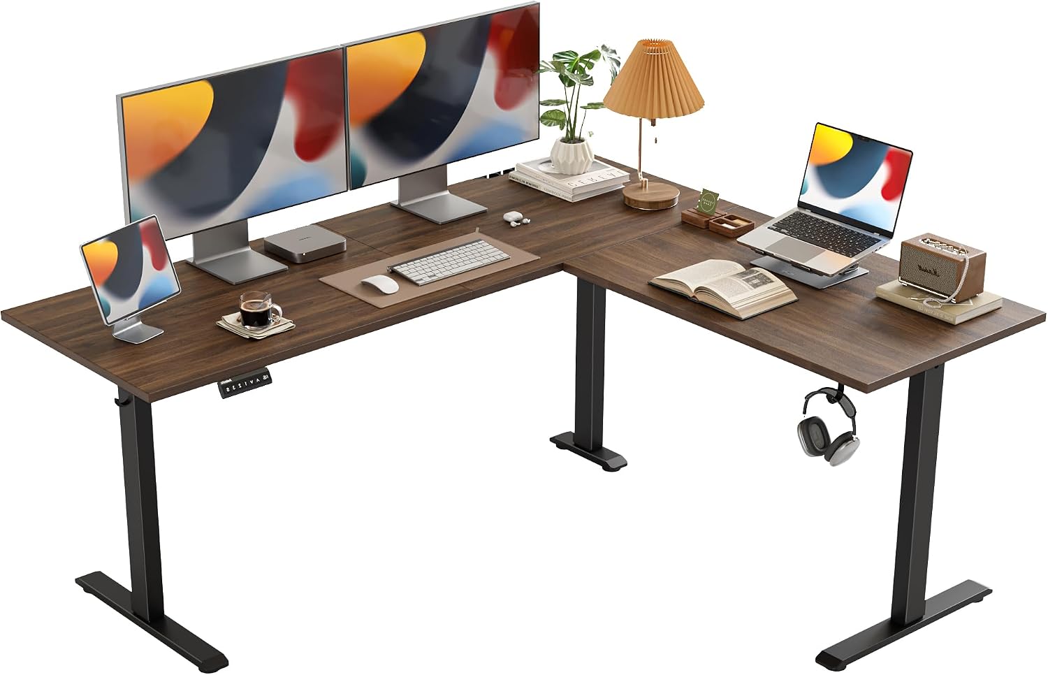 Amazon.com: Agilestic L-Shaped Standing Desk Adjustable Height ...