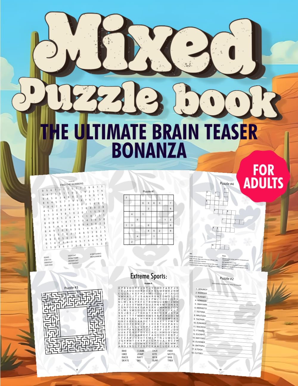 Mixed Puzzle Book for Adults : The Ultimate Brain Teaser Bonanza | Activity Book: Engage Your ...