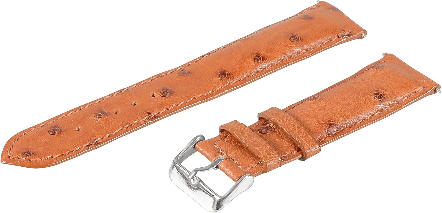 Tom Barrington Men's 22-mm Tan Genuine Ostrich Leather Watch Strap ...