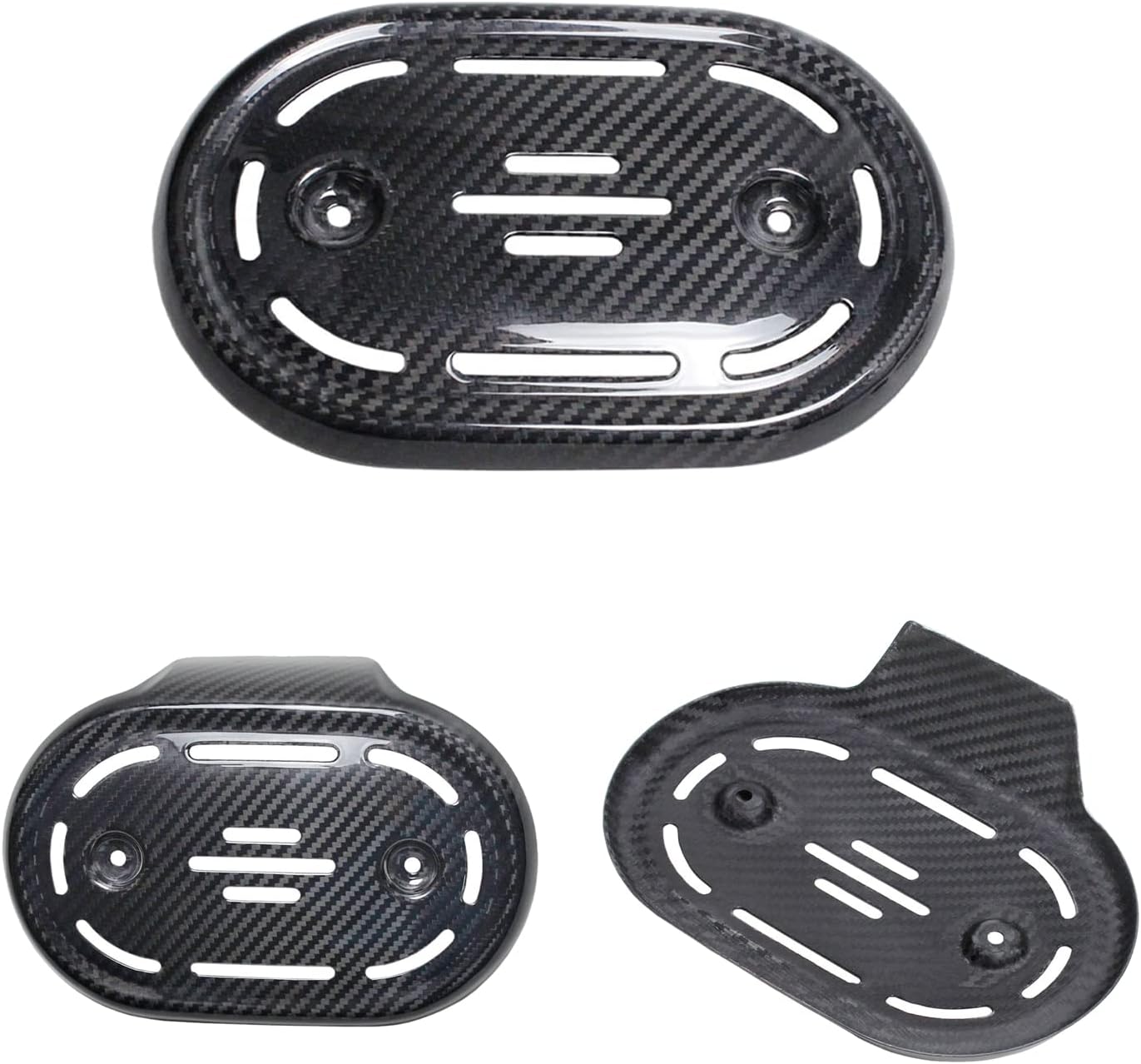 Amazon.com: POWERJAMES Black 100% Carbon Fiber Air Filter Trim Cover ...